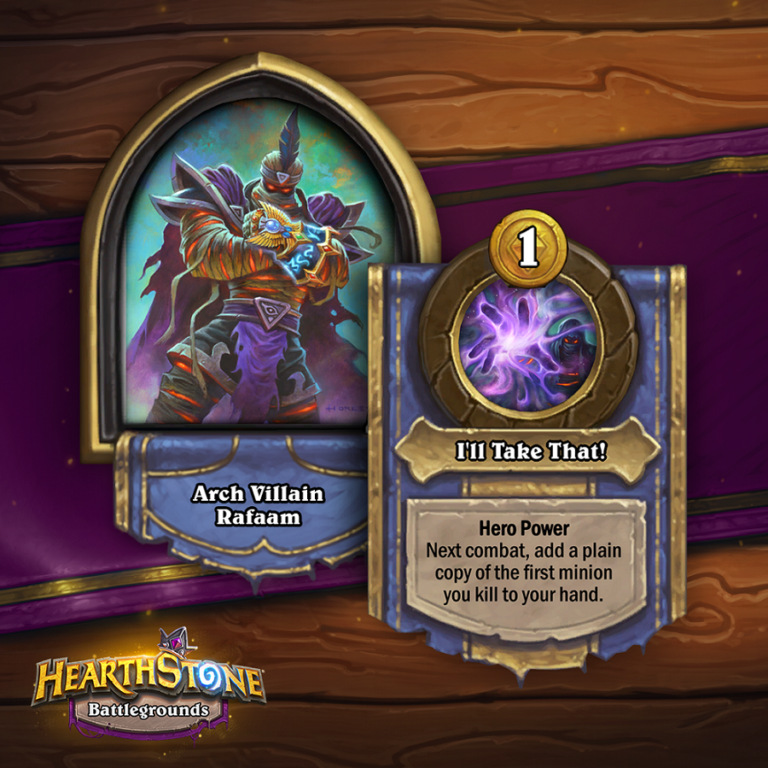 Hearthstone battlegroudns today introduces new hero - Arch-Villain ...