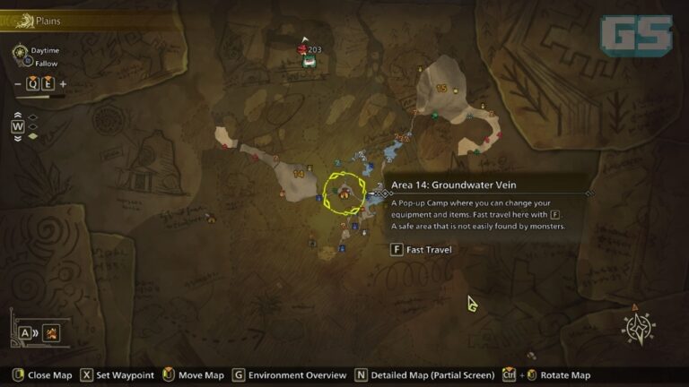 6. Area 14 Groundwater Vein Map - Windward Plains - Monster Hunter ...