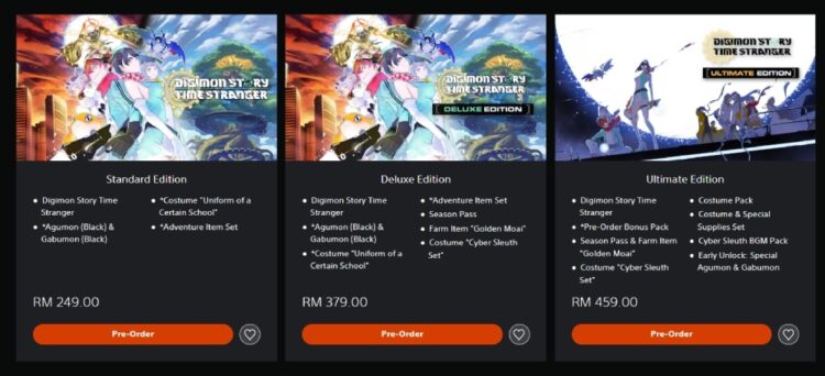 DIGIMON STORY TIME STRANGER_TARIKH KELUAR_PRE ORDER - gamersantai.com