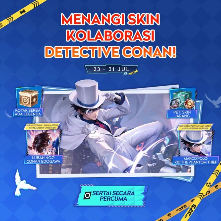 Kerjasama Honor of Kings & Detective Conan Diumumkan, Tiba Mulai 1 Ogos ...